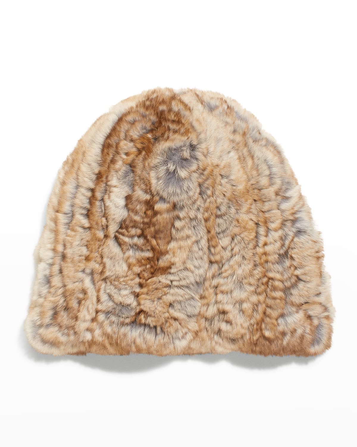 Belle Fare | Stade Knitted Beanie Rabbit Fur Hat Grey knit-baby-bunny-hat-beanie-  main image 2