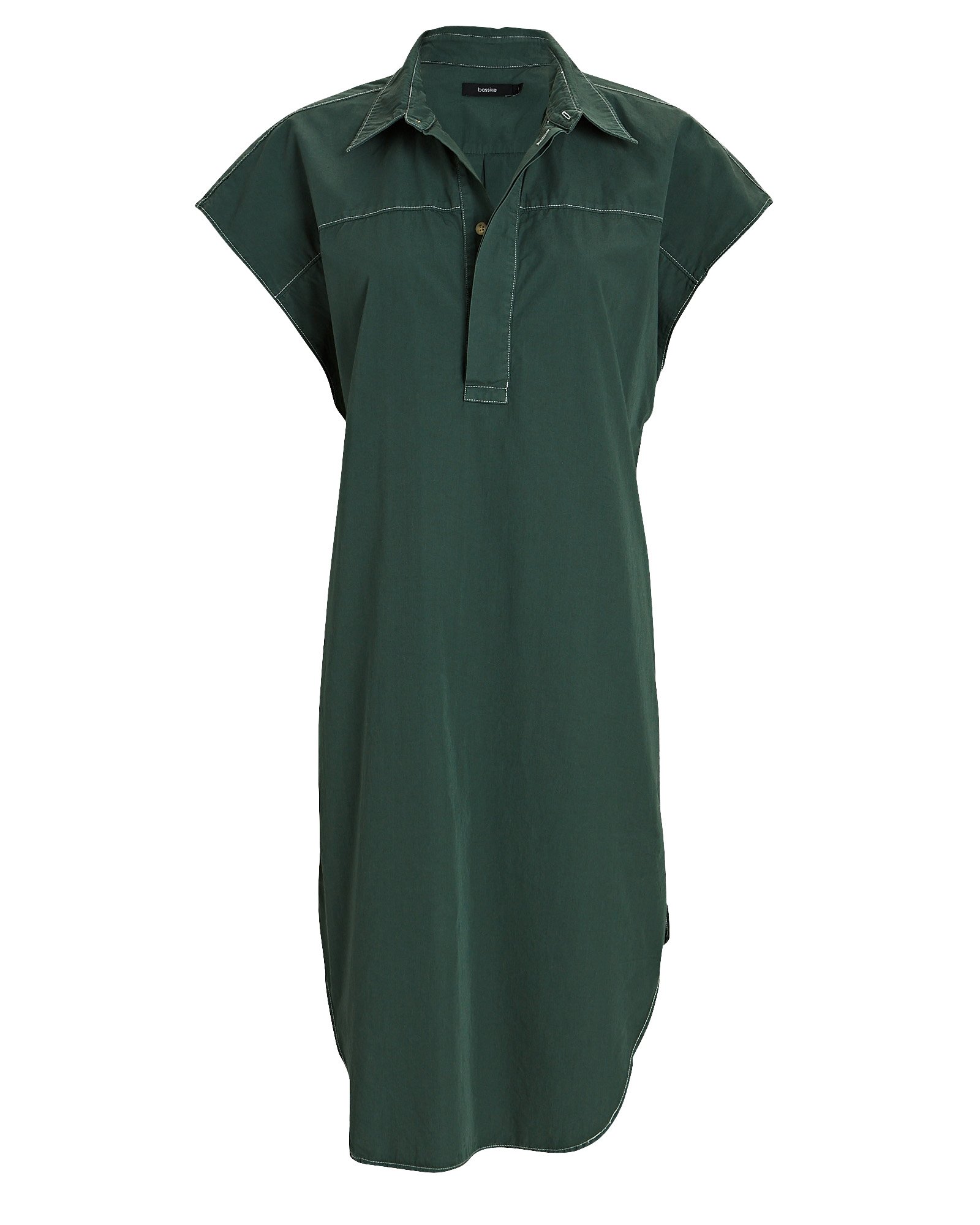 bassike green dress Crushed Cotton Sleeveless Dress – BASSIKE main image 0