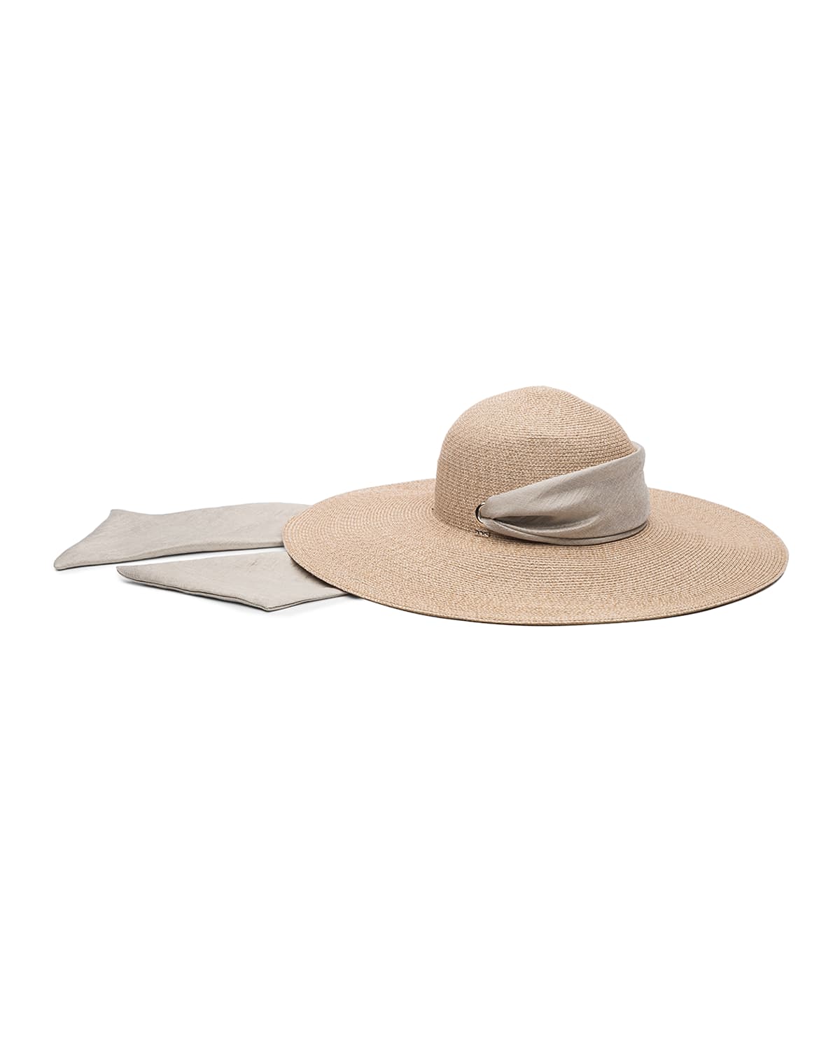 Eugenia Kim Bunny Sun Hat With Scarf - Sand | Editorialist