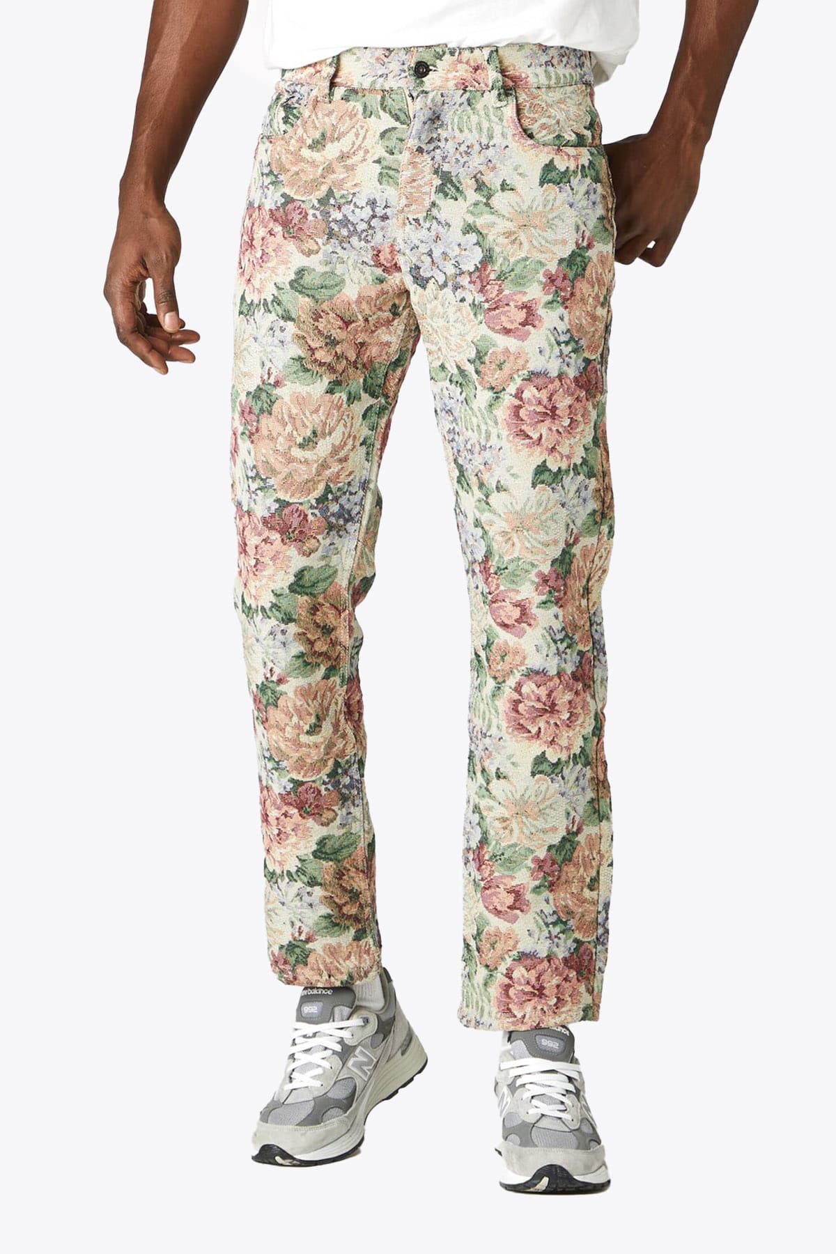Pleasures Interactive Woven Pant Floral Brocade Trouseres - Multicolor |  Editorialist