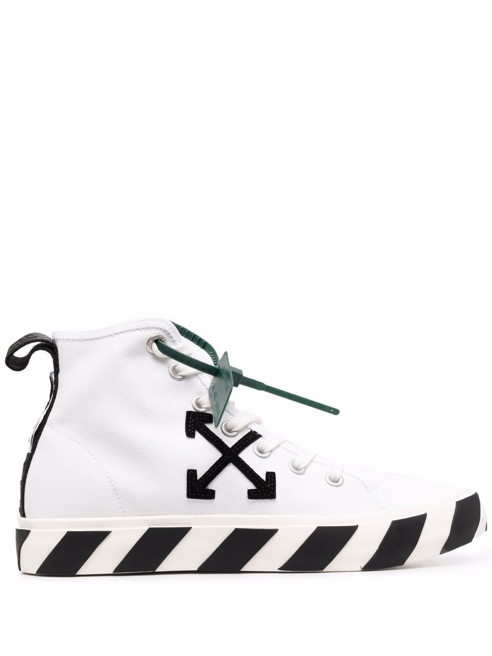 Off-White Vulcanized Mid-Top Sneakers - White | Editorialist display picture 2