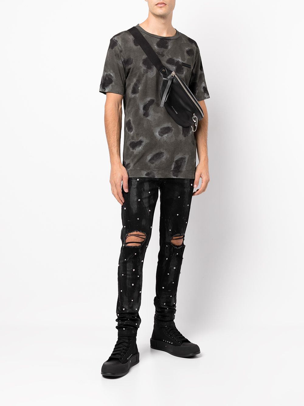 GOD'S MASTERFUL CHILDREN God's Masterful Children Harley Distressed Wax-Appliqué Jeans