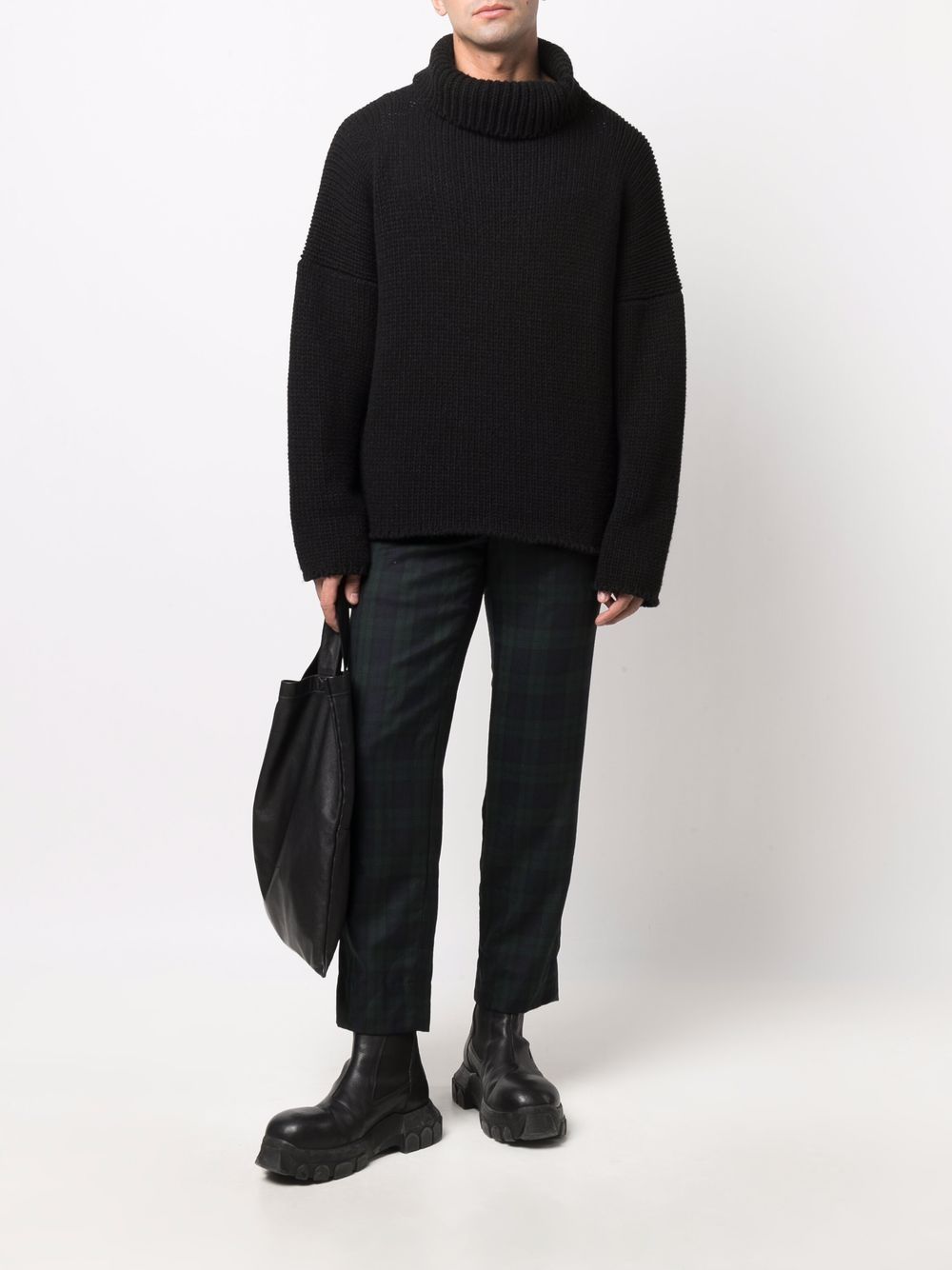 COMME DES GARÇONS Black Comme Des Garçons Check-Print Tailored Trousers