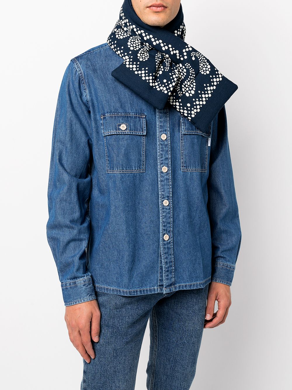Kapital Kesa Bandana-Print Muffler - Blue | Editorialist