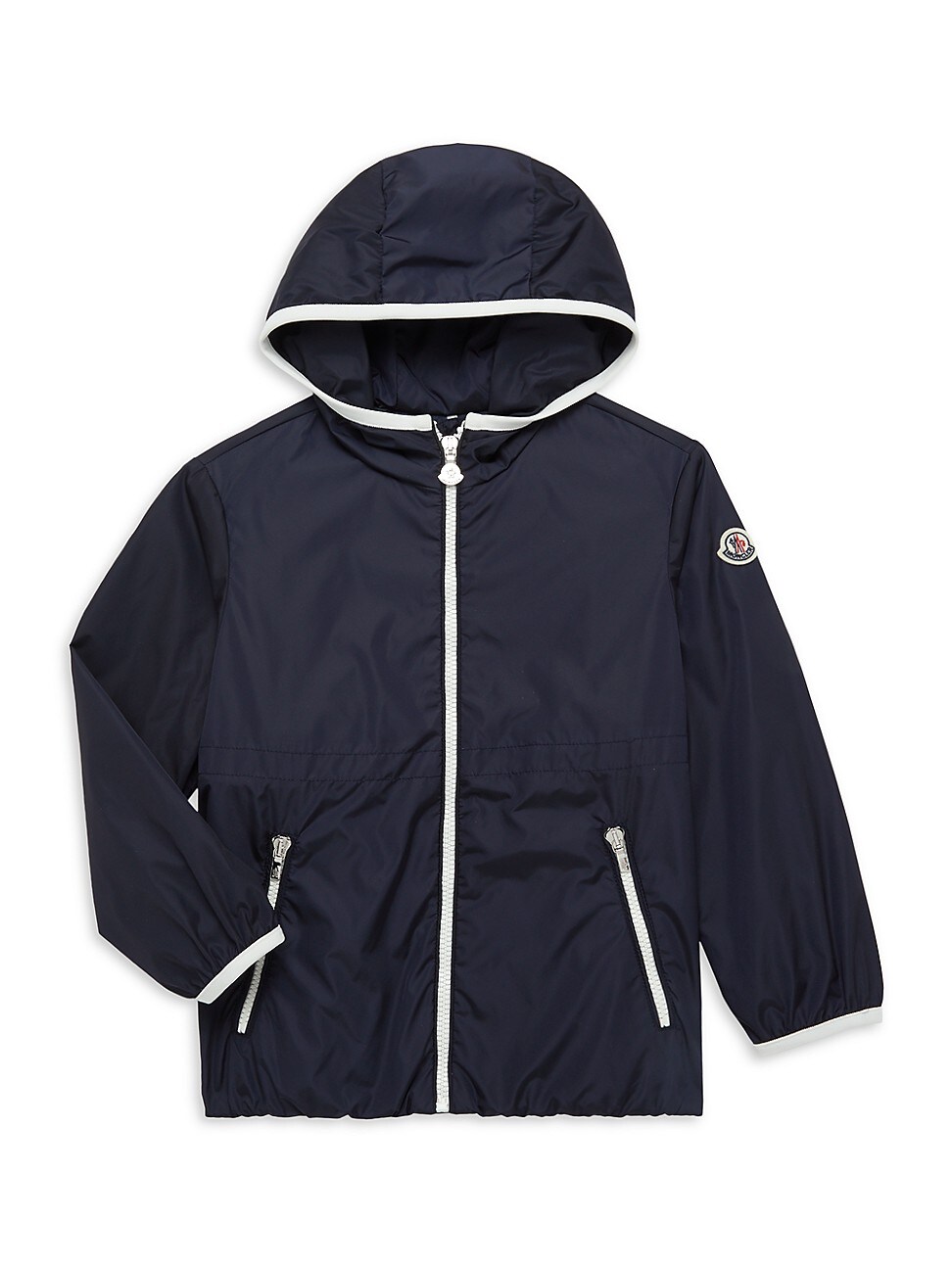 moncler blue alshat hooded shell jacket
