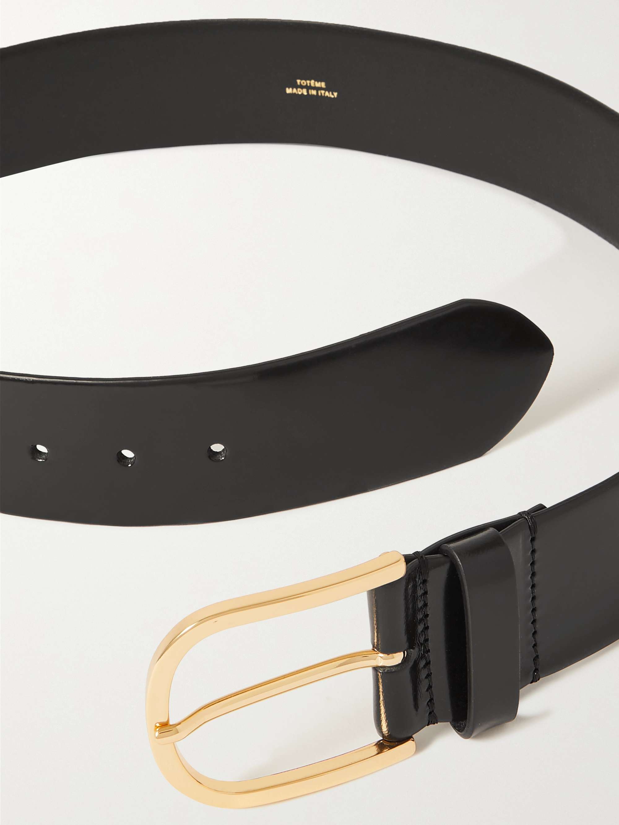 Toteme Leather Belt - Black | Editorialist display picture 2