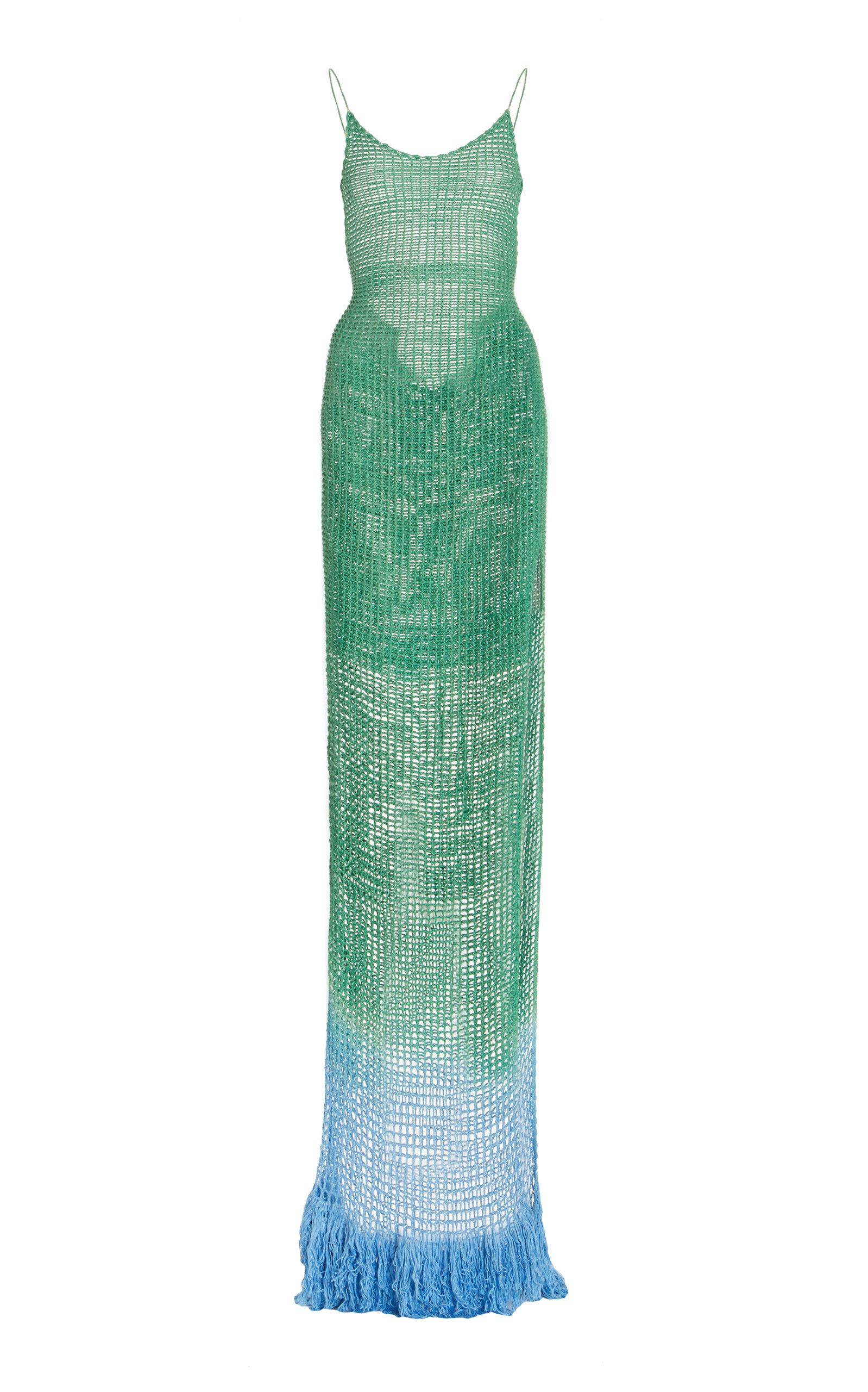 alejandra alonso rojas crochet dress Light Blue Hand Crochet Dress