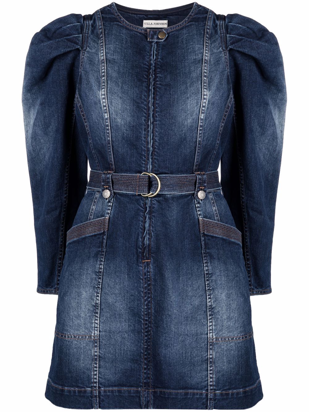 ulla johnson wren denim dress ULLA JOHNSON Wren Denim Style Mini Dress Size US 2 NEW with Tags PS200110 $445US