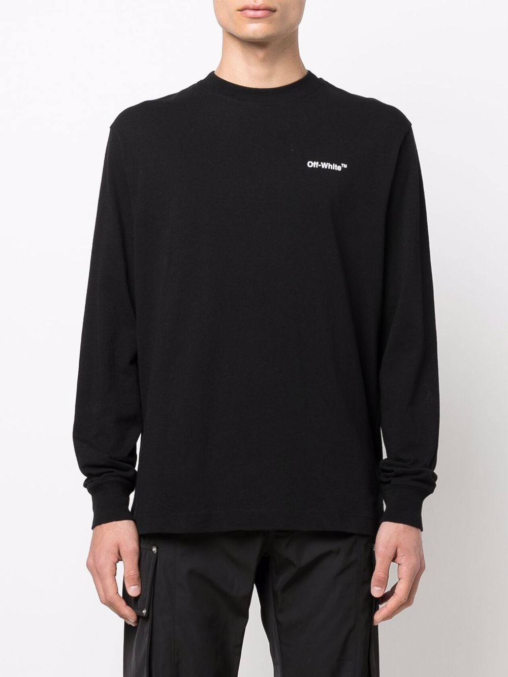 Off-White Caravaggio Print Long-Sleeve T-Shirt - Black | Editorialist