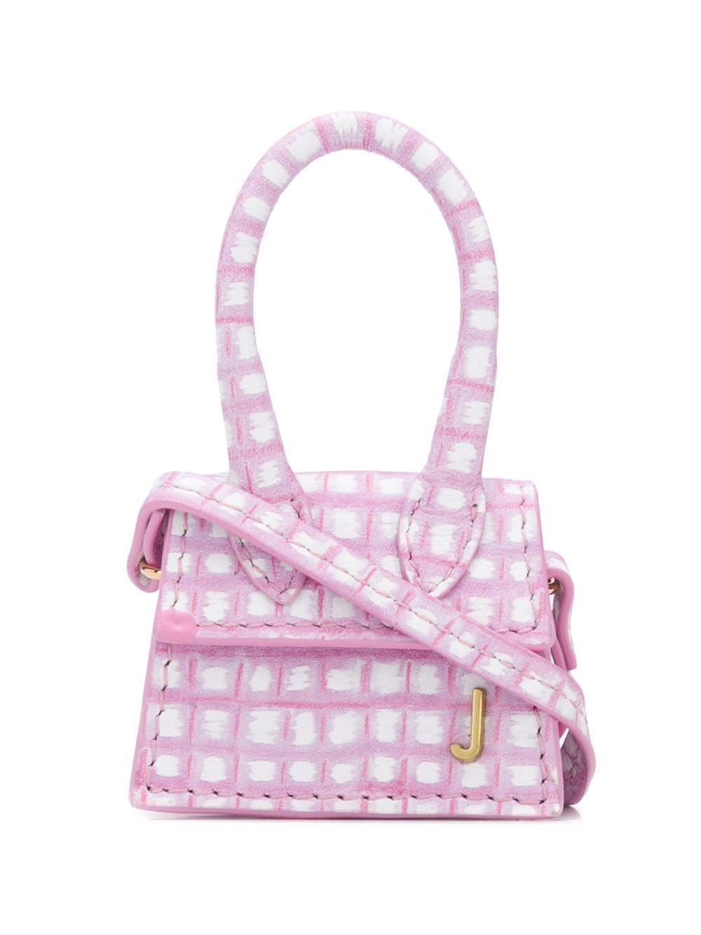 Jacquemus Le Petit Chiquito Check Micro Bag In Pink 24% Off