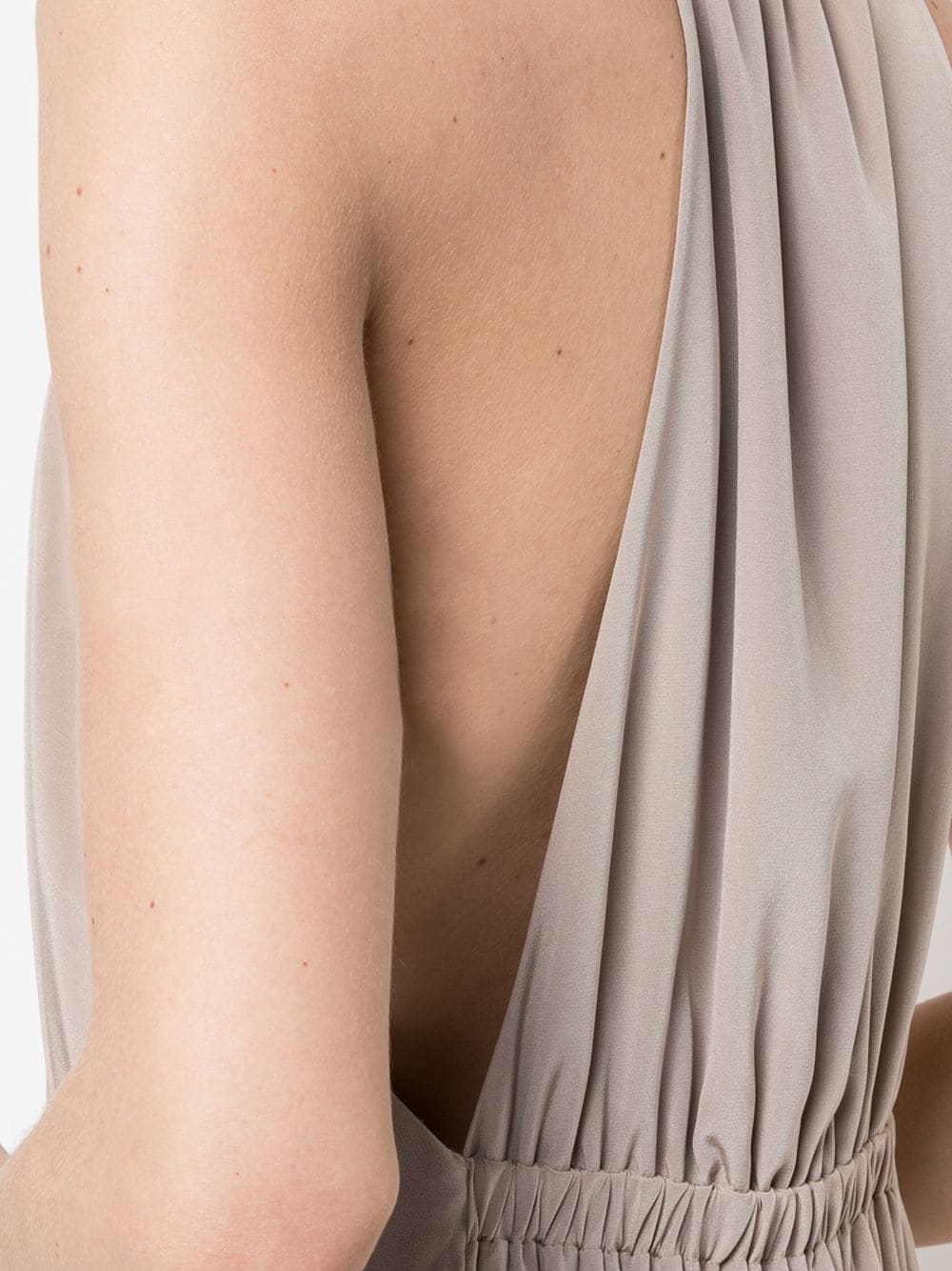 Tibi Eco Silk Halter Midi Dress - Brown | Editorialist