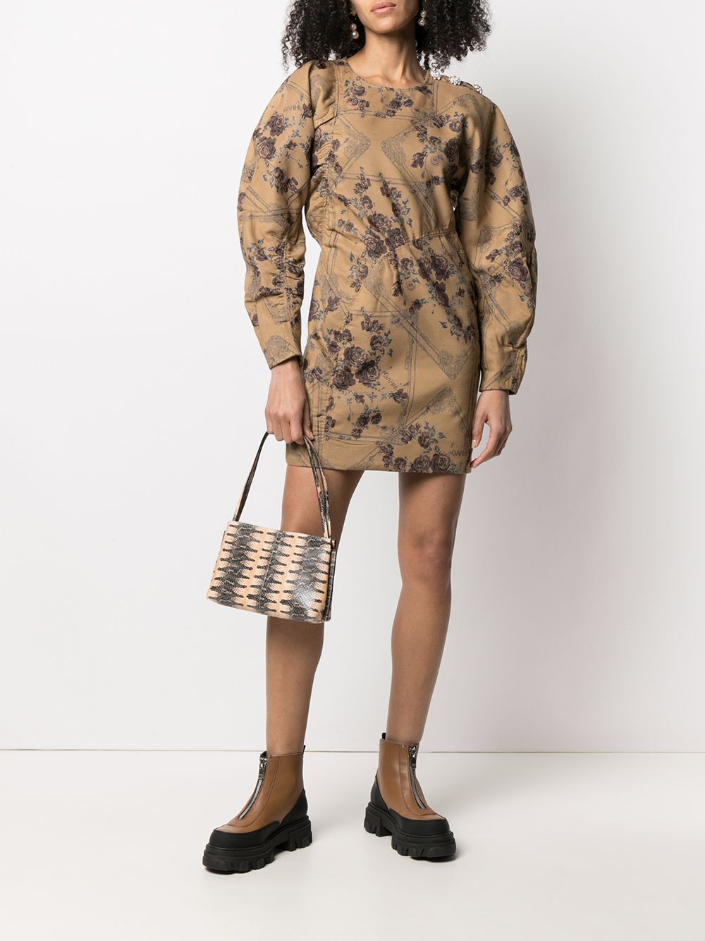 GANNI Floral Jacquard Dress