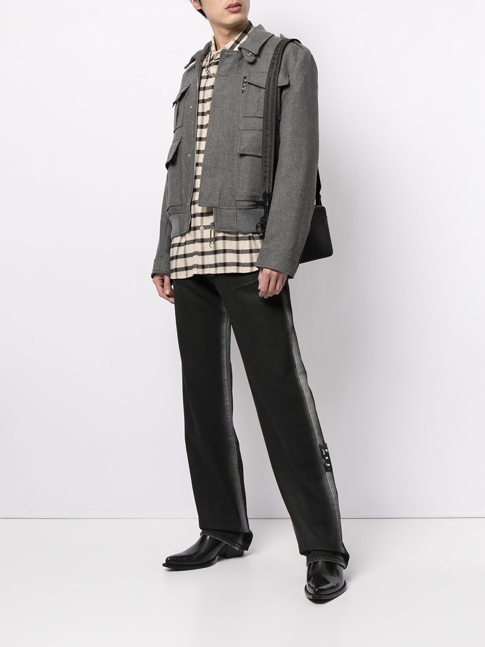 OFF-WHITE Logo-Patch Military Jacket