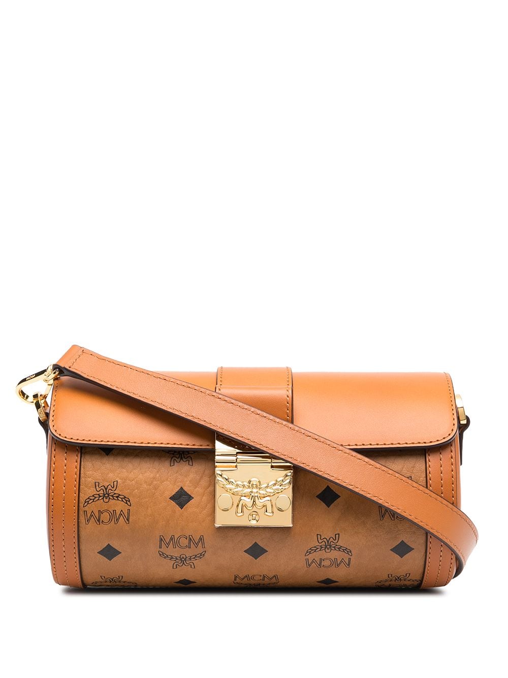mcm クロスボディバッグ MCM（エムシーエム）の「〈クラシック〉N/S ブラウン ボディバッグ ロゴプリント バッグ
