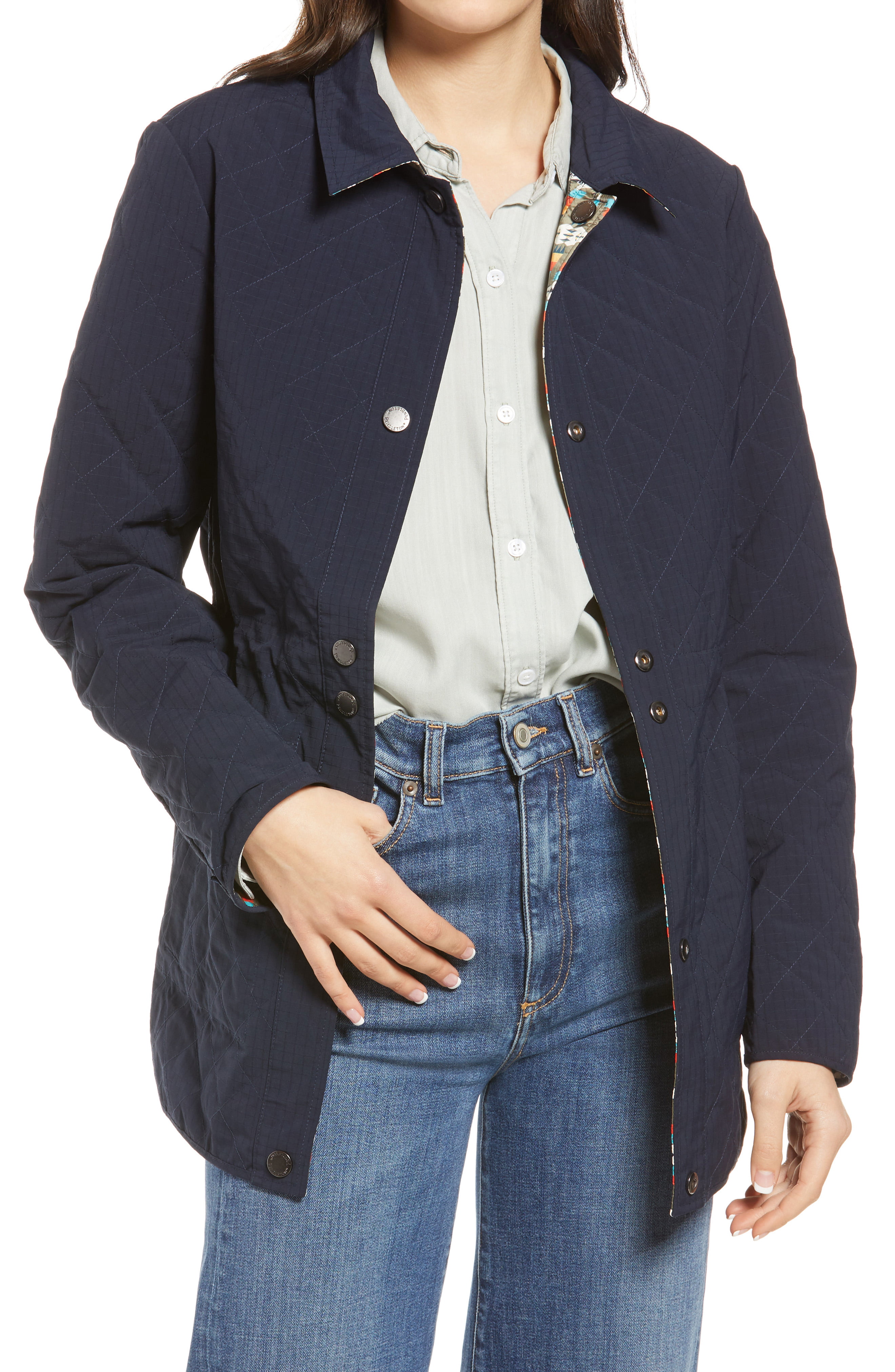pendleton lightweight quilted shirt jacket