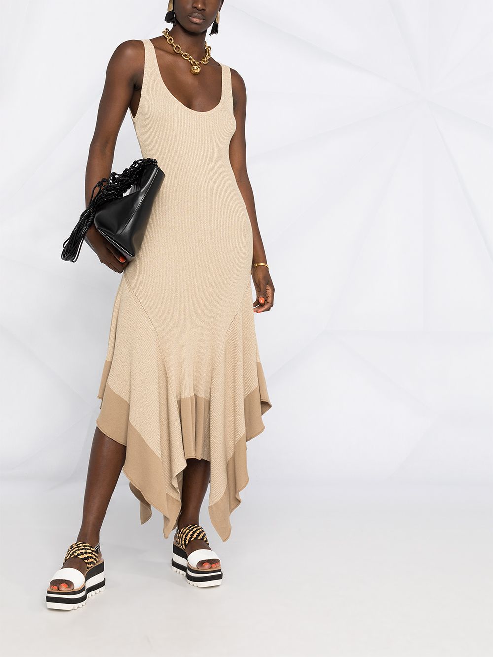 STELLA MCCARTNEY Stella McCartney Rib-Knit Handkerchief Hem Dress