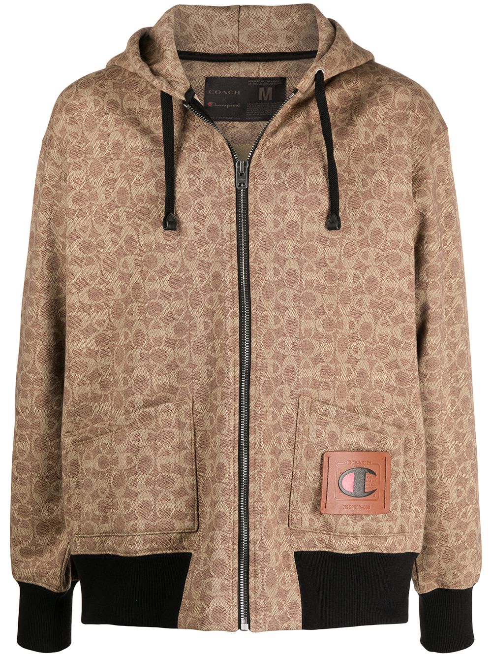 Coach All-over Logo Hoodie - Brown | Editorialist