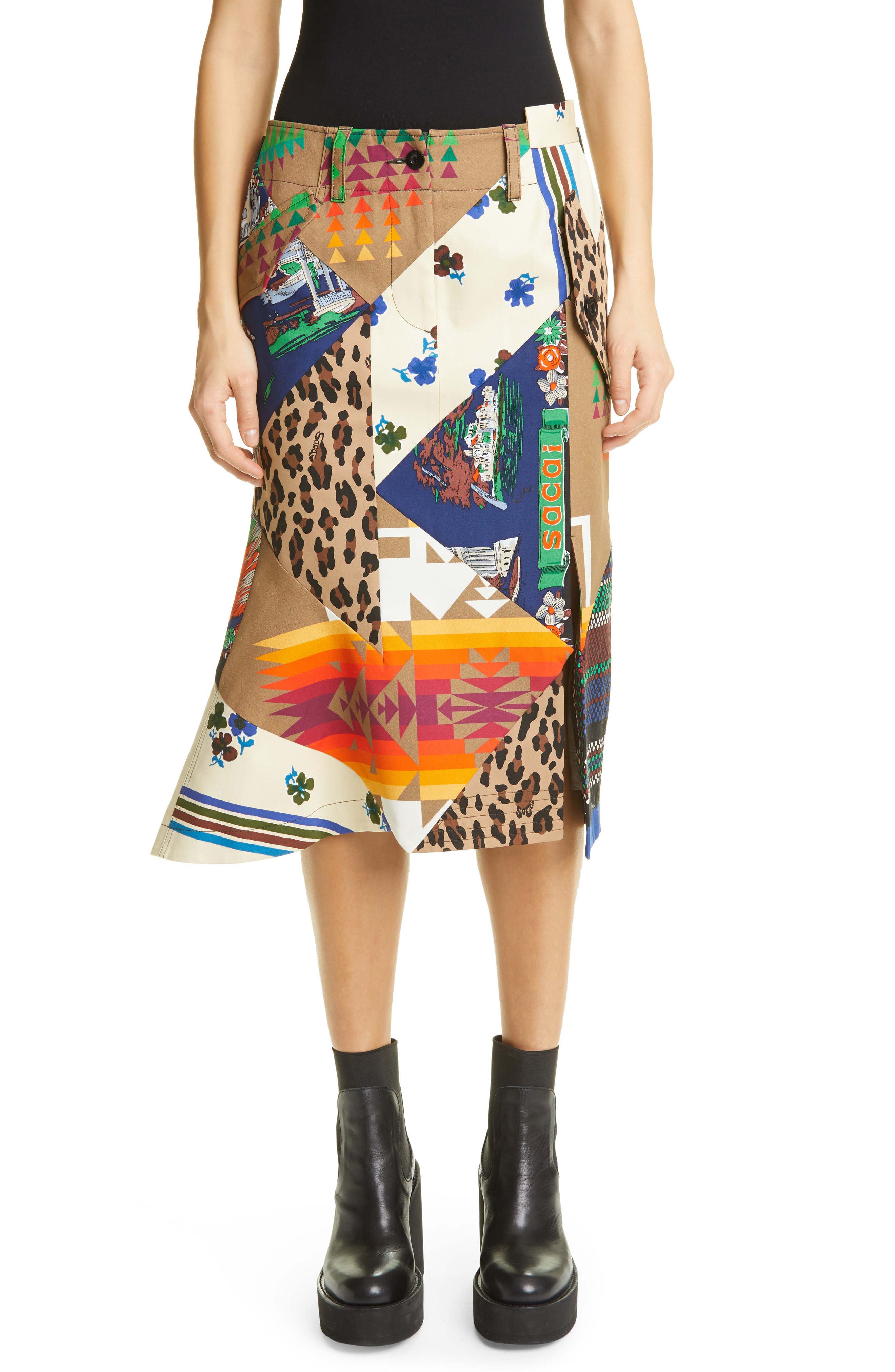 スカート sacai Hank Willis Thomas Archive Skirt 13628500~beige_0.jpg