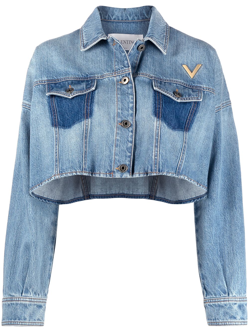 ladies cropped denim jacket