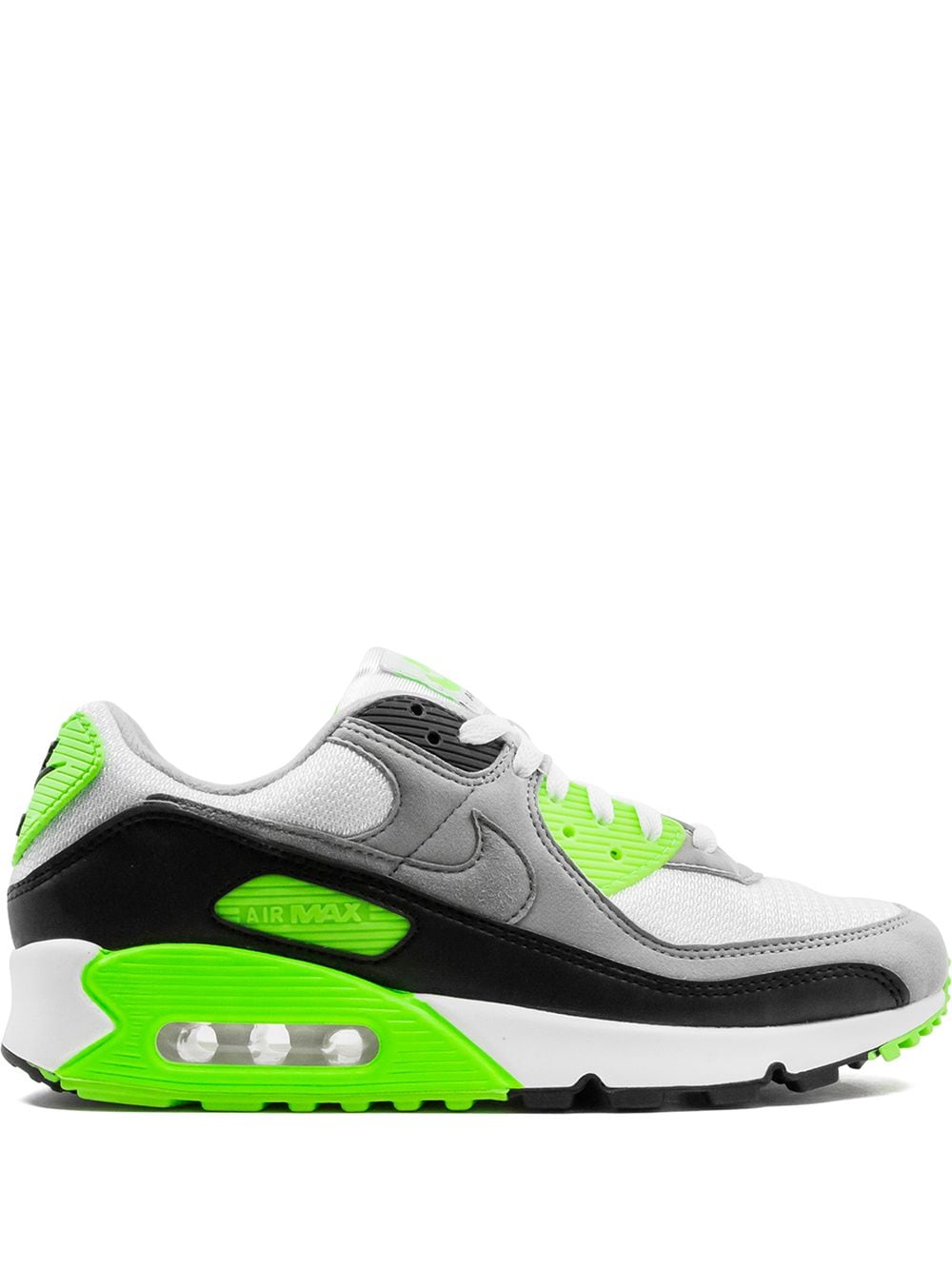 Nike Air Max 90 Og Sneakers - White/Particle Grey/Volt | Editorialist