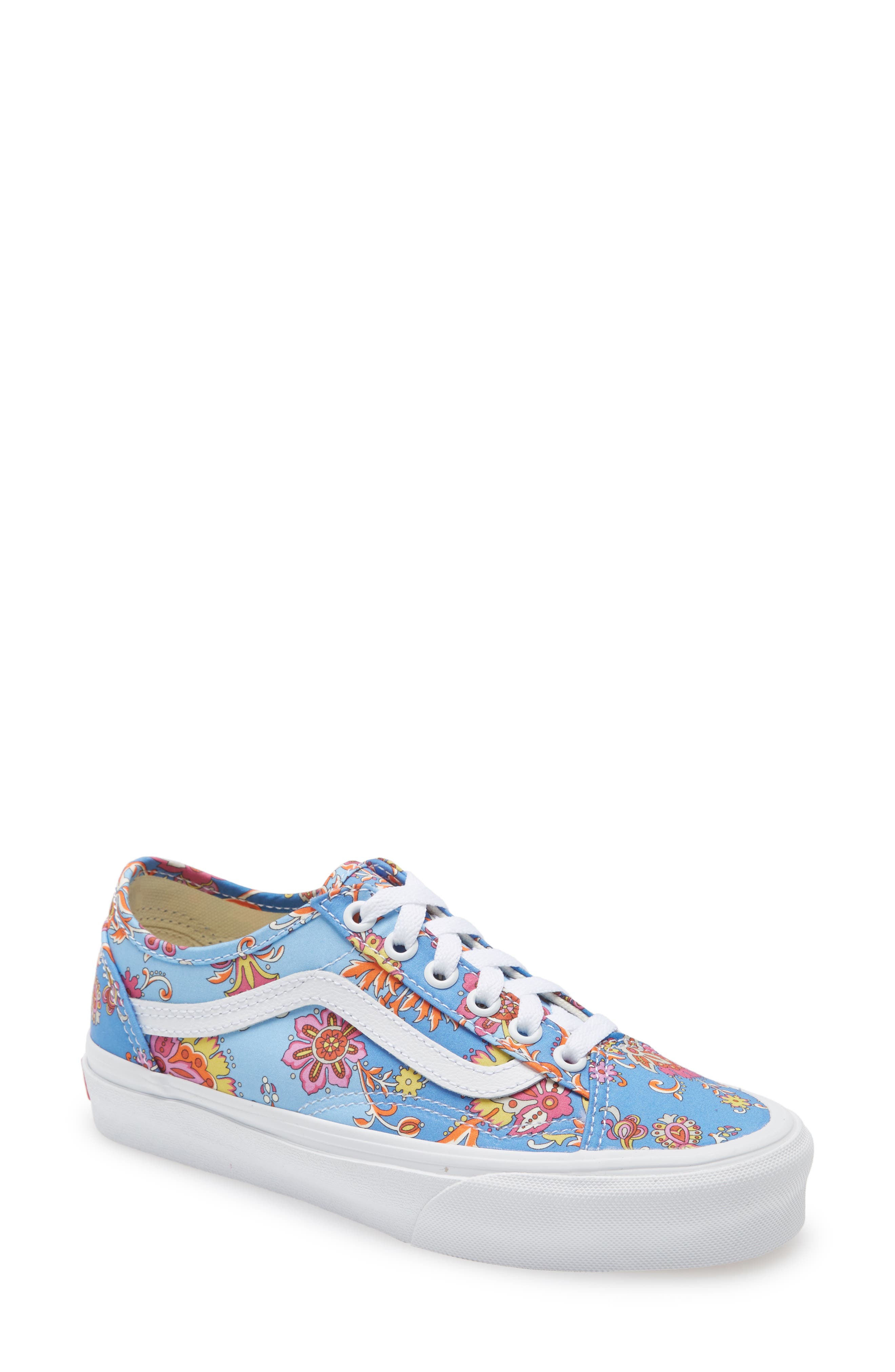 old skool floral platform sneaker