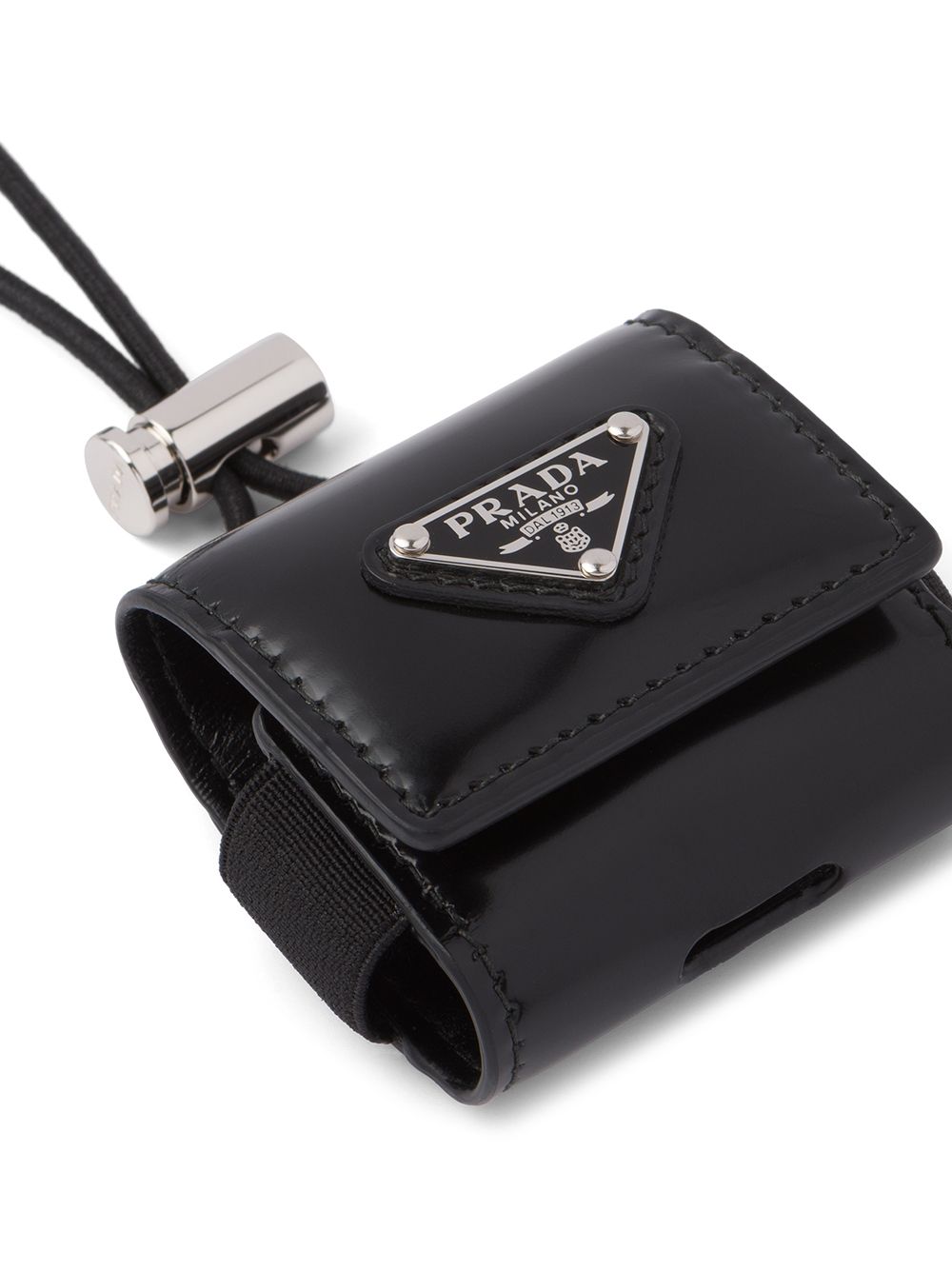 Prada Triangle-Logo Airpods Pro Case - Black | Editorialist