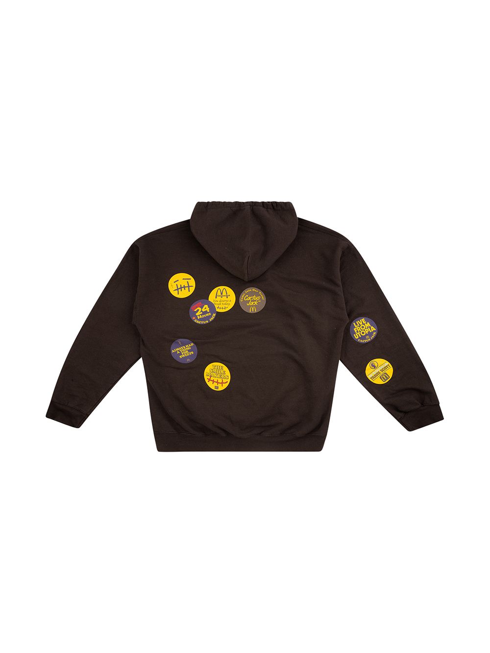 Travis Scott X Mcdonald'S Sticker Bomb Hoodie - Brown | Editorialist