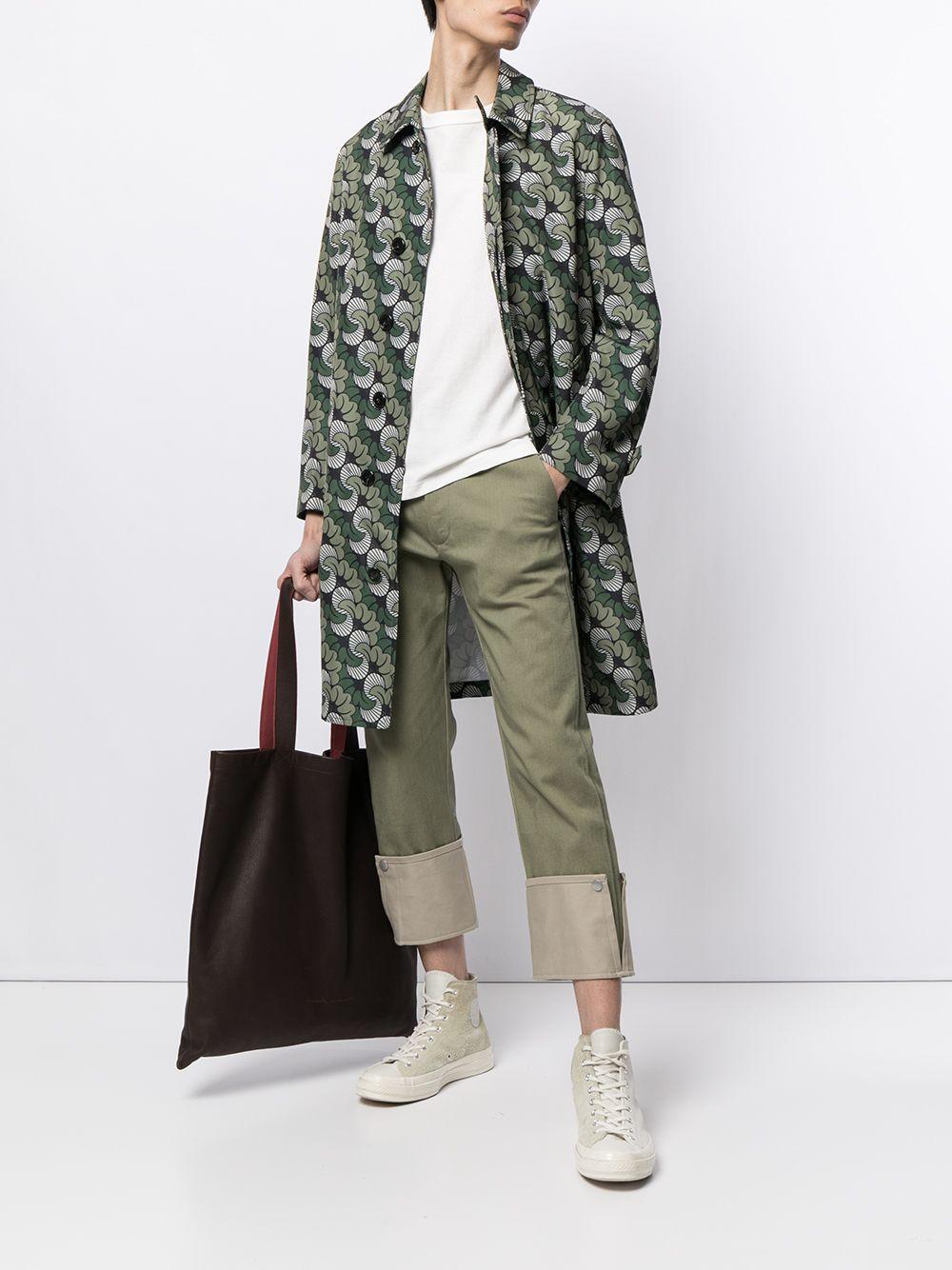 PORTS V Ports V contrast turn-up trousers