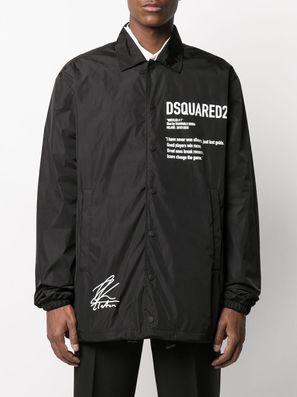 Dsquared2 X Ibrahimović Icon Windbreaker In Black - 67% Off