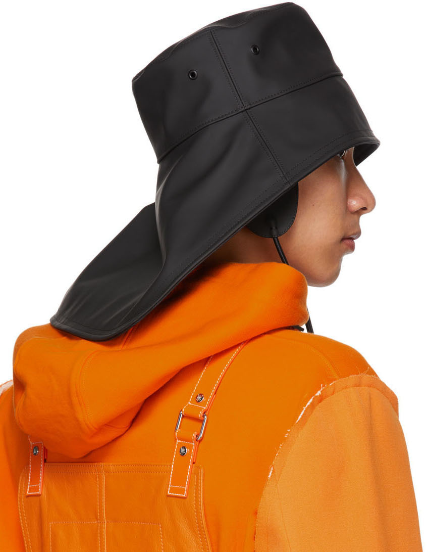 Burberry Rubberized Cotton Fisherman Hat - Black | Editorialist