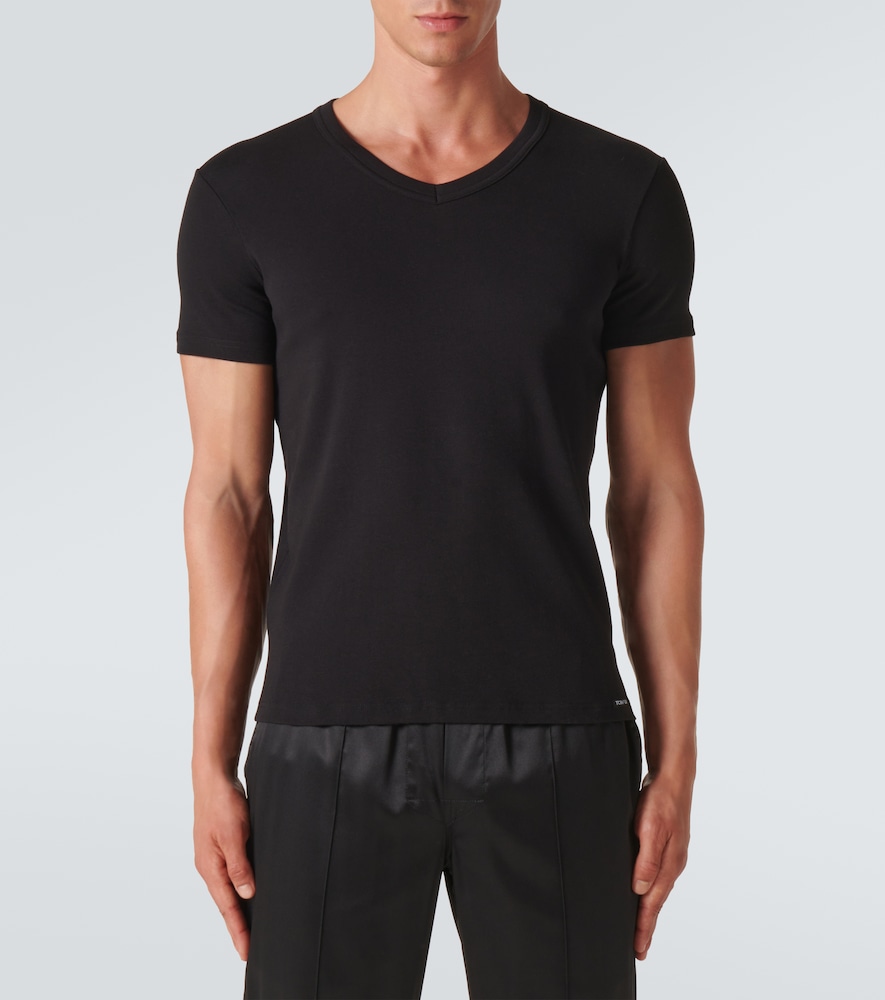 TOM FORD TOM FORD Stretch-Cotton V-Neck T-Shirt