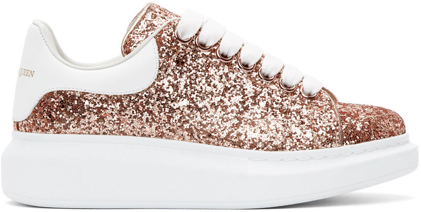 alexander mcqueen pink glitter sneakers