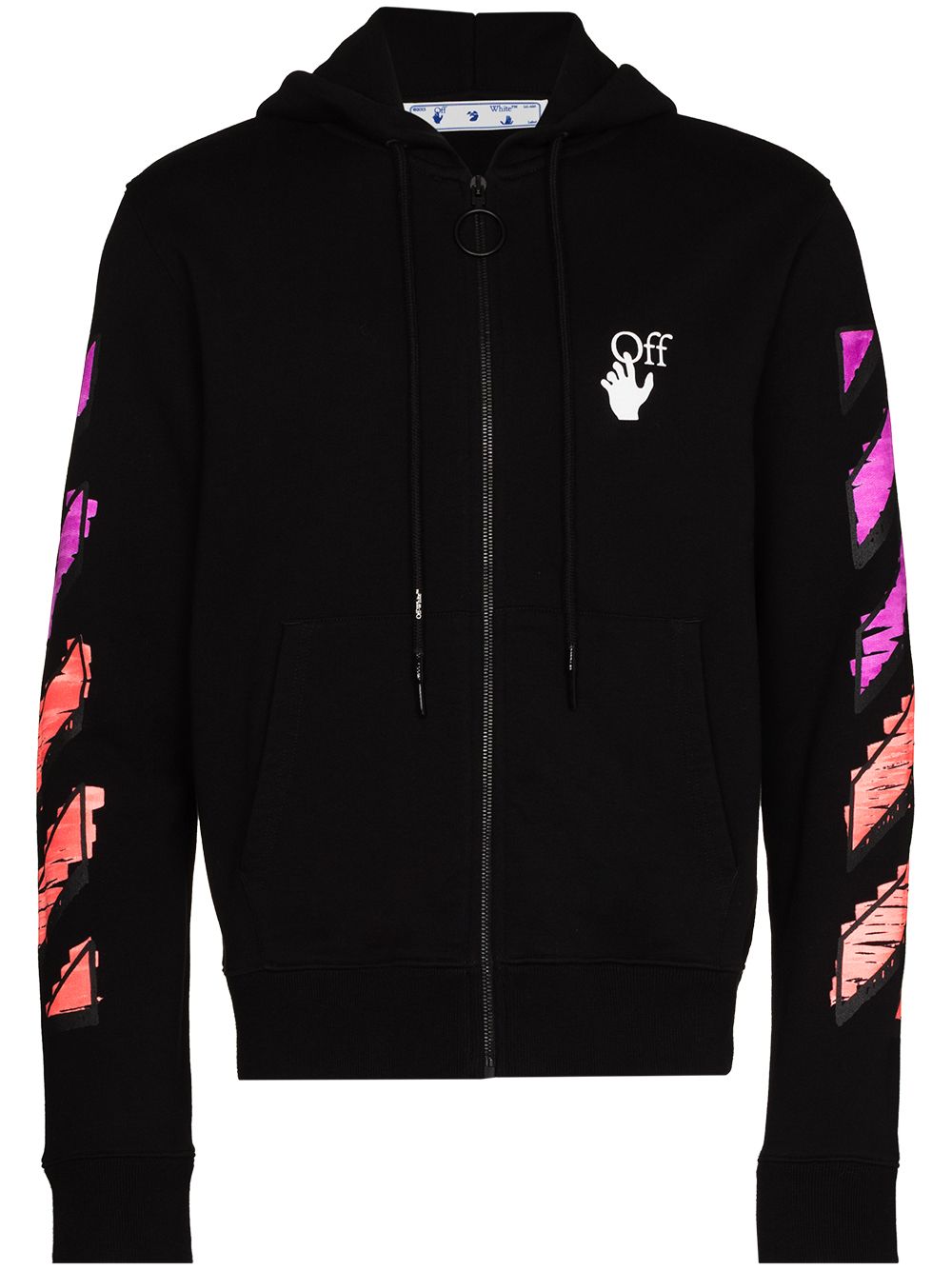 OFF-WHITE Marker Arrows Hoodie ブラック Off-White Marker Arrows Zip-Up Hoodie - Black | Editorialist