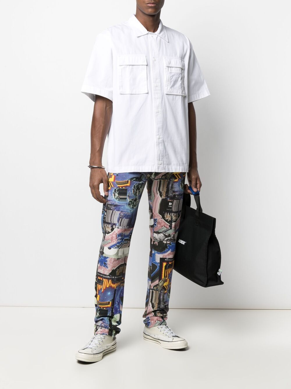 DIESEL® Diesel Graphic Print Cotton Jeans