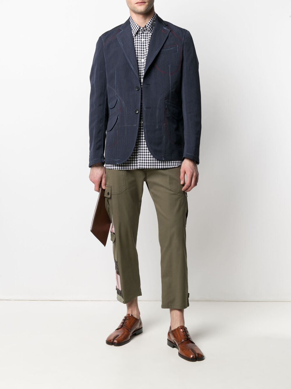 COMME DES GARÇONS gingham-check print cotton shirt