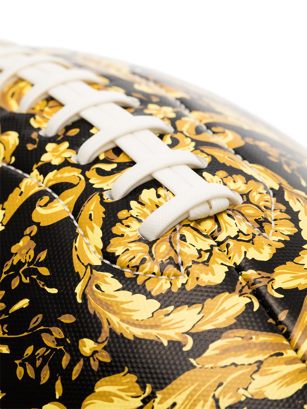 Versace Barocco-Print Rugby Ball - Black | Editorialist