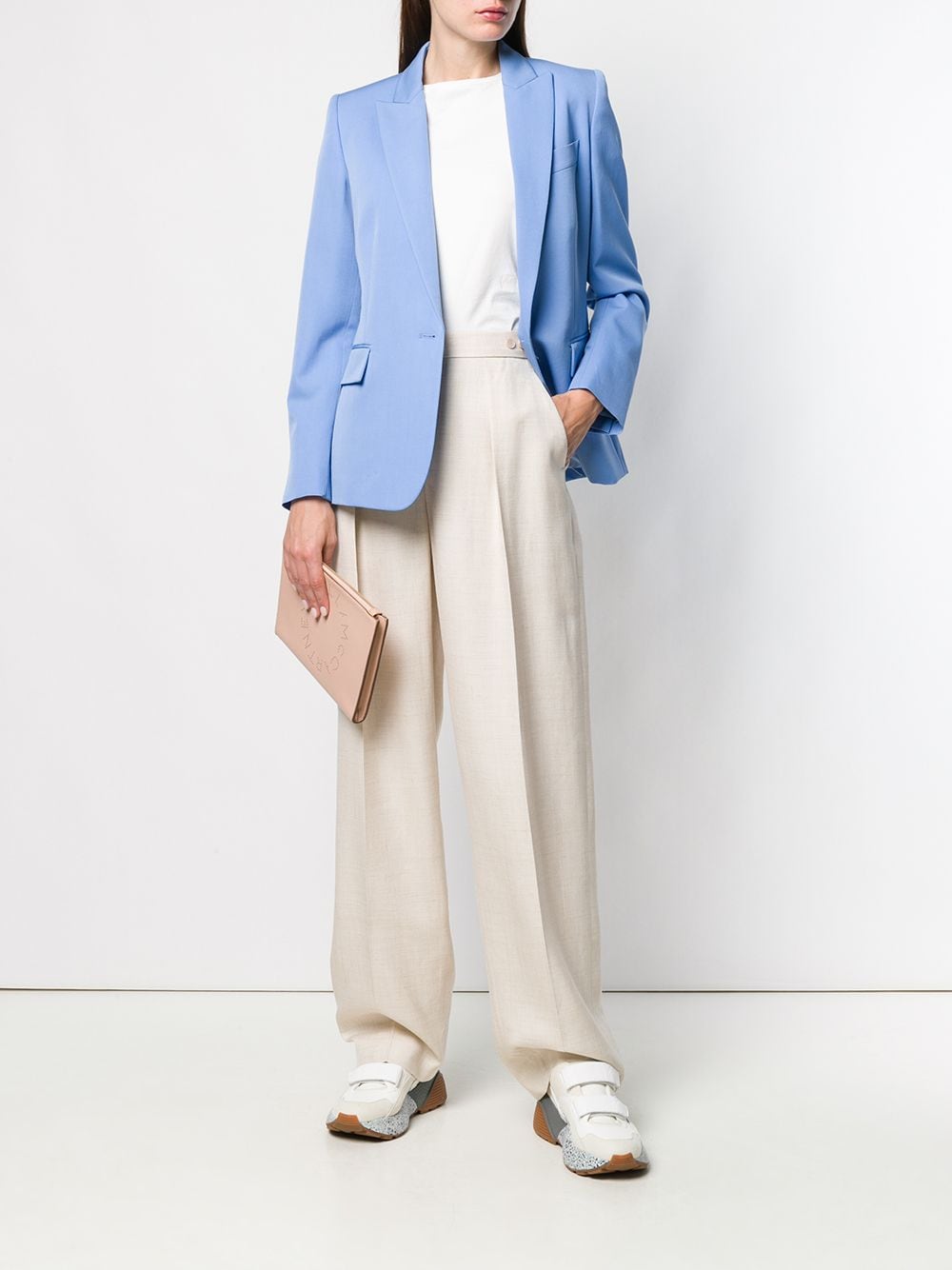 STELLA MCCARTNEY Stella McCartney High-Waisted Wide-Leg Linen-Blend Trousers