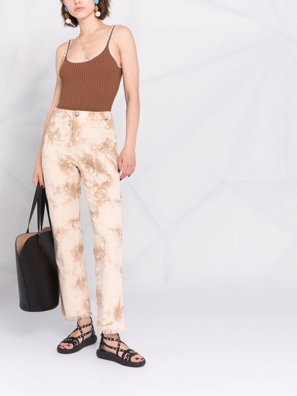 TWINSET TWINSET Bleached-Effect Straight Leg Jeans
