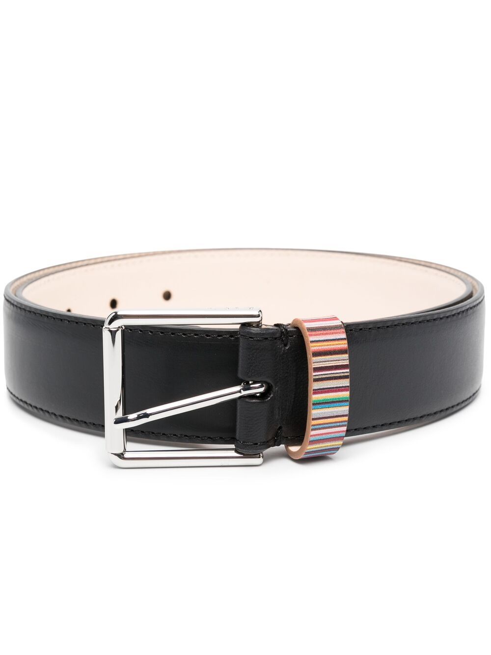 Paul Smith Stripe Trim Belt Black Editorialist
