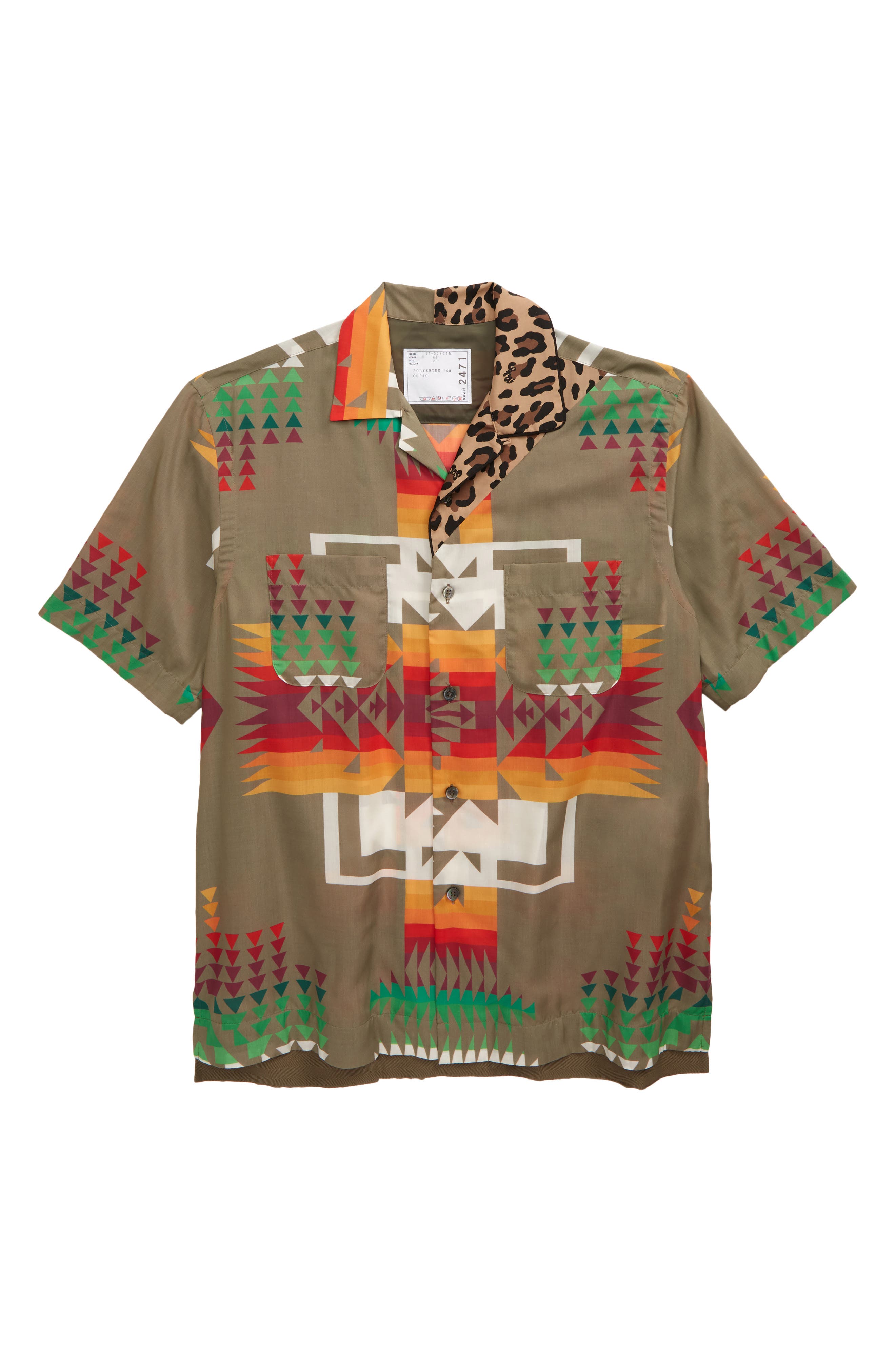 sacai x PENDLETON 半袖シャツ 21-02471M Sacai X Pendleton Archive Mixed Print Short Sleeve Button-Up Shirt
