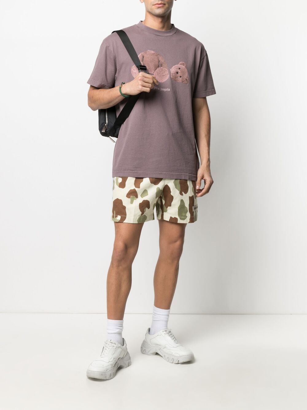 PALM ANGELS Palm Angels Camouflage-Print Drawstring Shorts