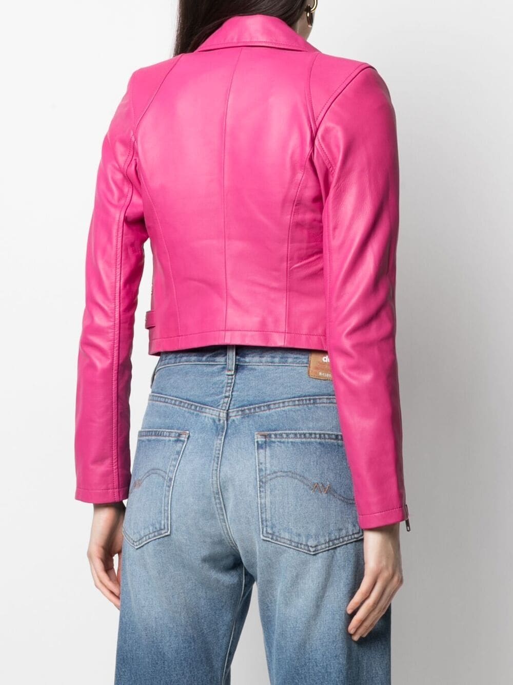 cerise cropped jacket