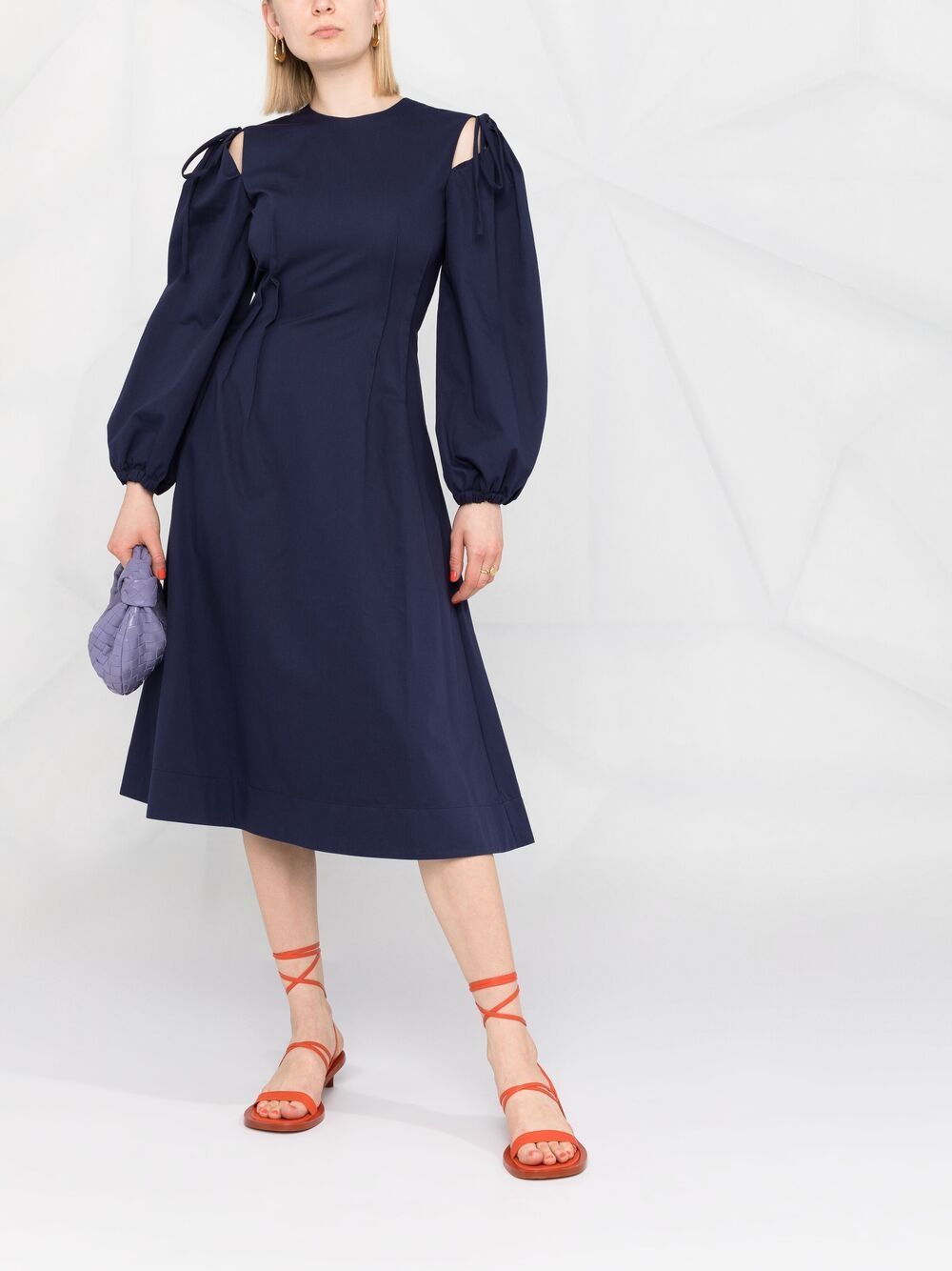 MSGM Long-Sleeve A-Line Dress