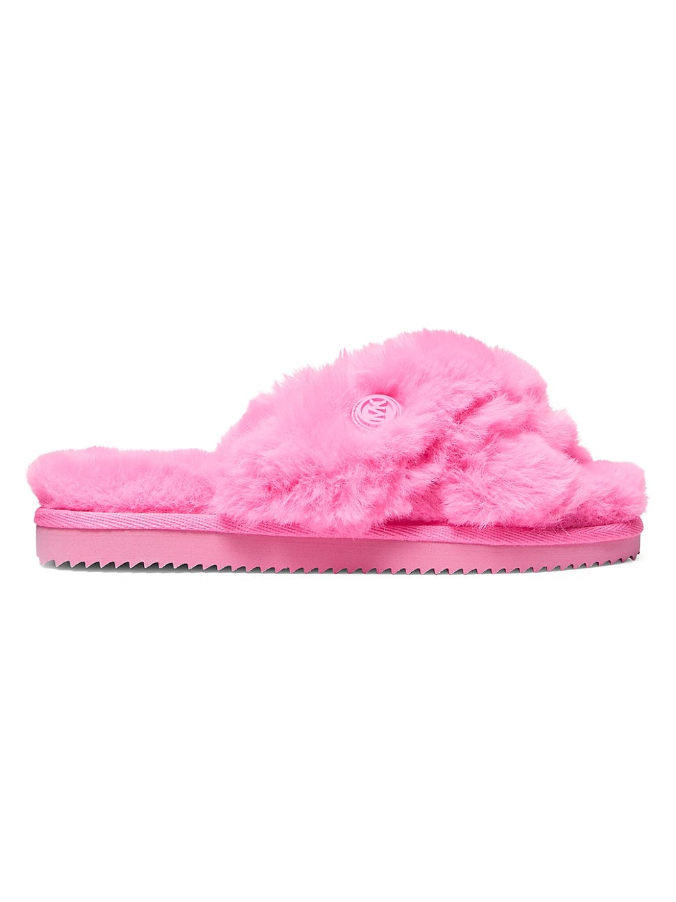 Michael Kors Wo Lala Faux Fur Slippers - Pink | Editorialist