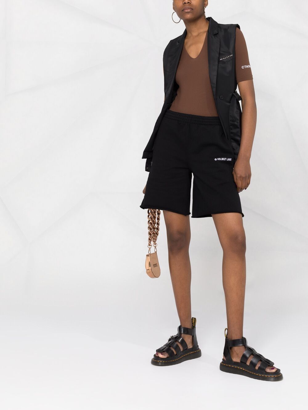 HERON PRESTON Cut-Out Short-Sleeve Bodysuit