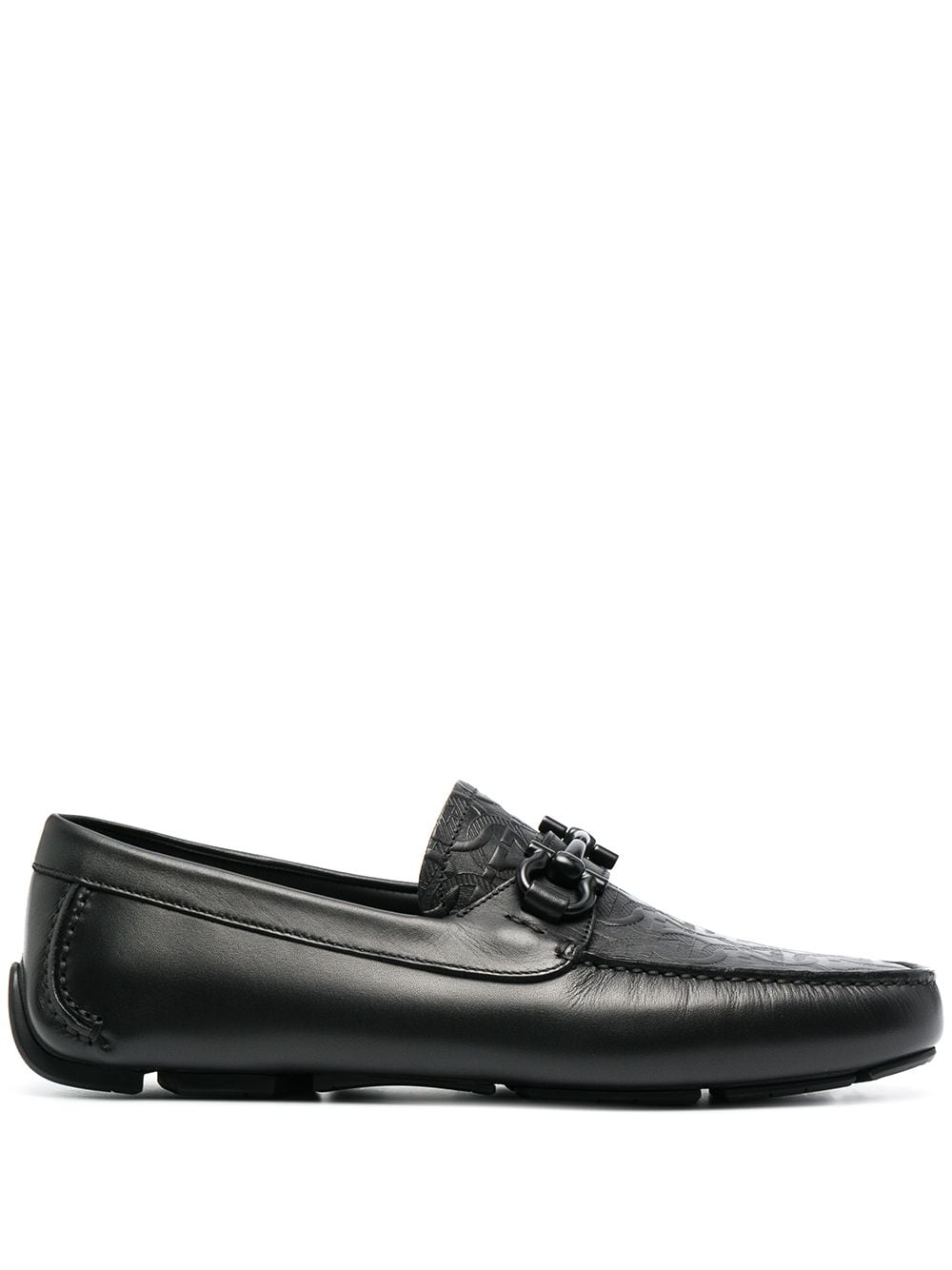 Ferragamo Gancini Logo Loafers In Black - 50% Off | Editorialist display picture 1