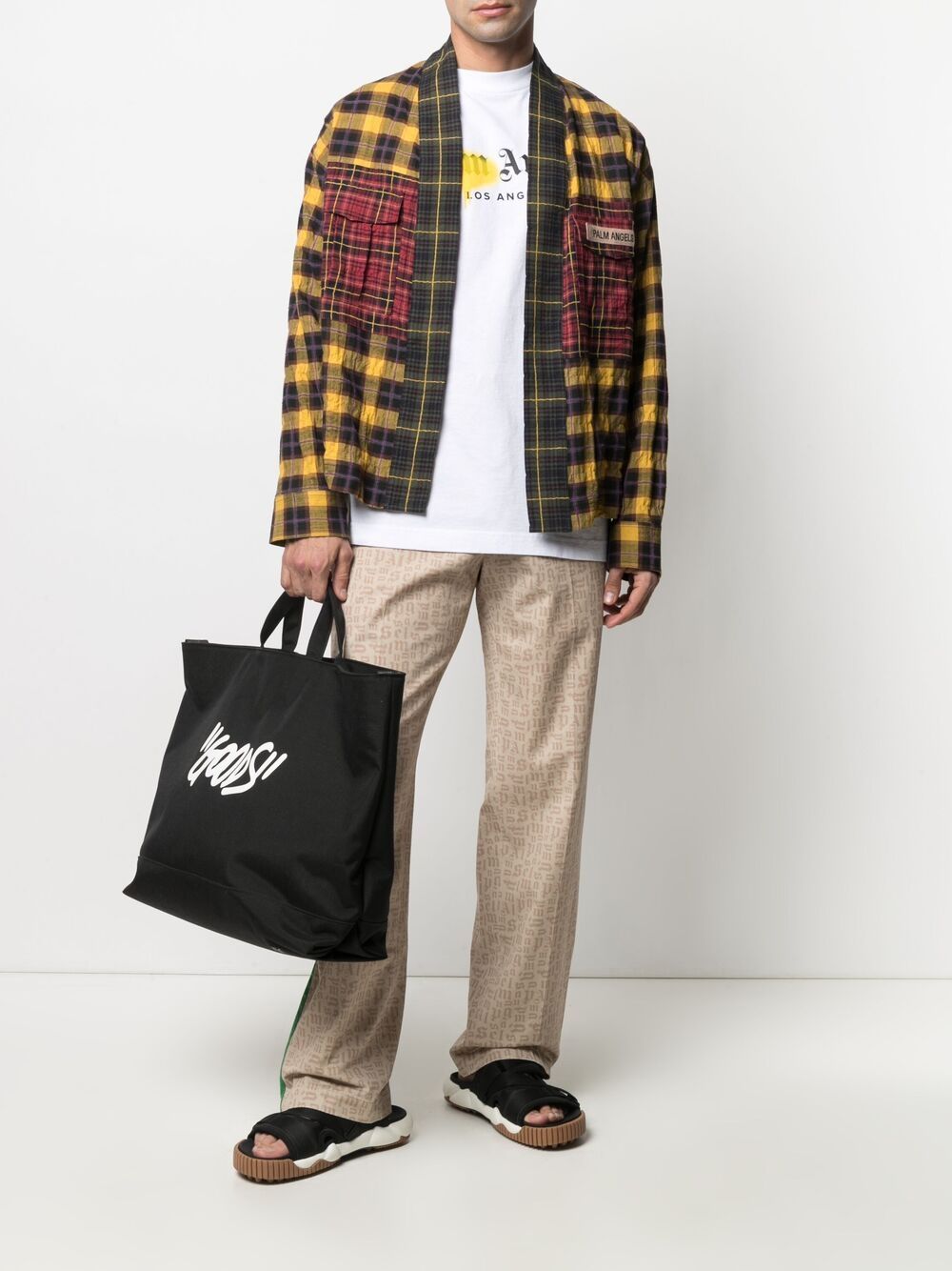 PALM ANGELS la logo-print t-shirt