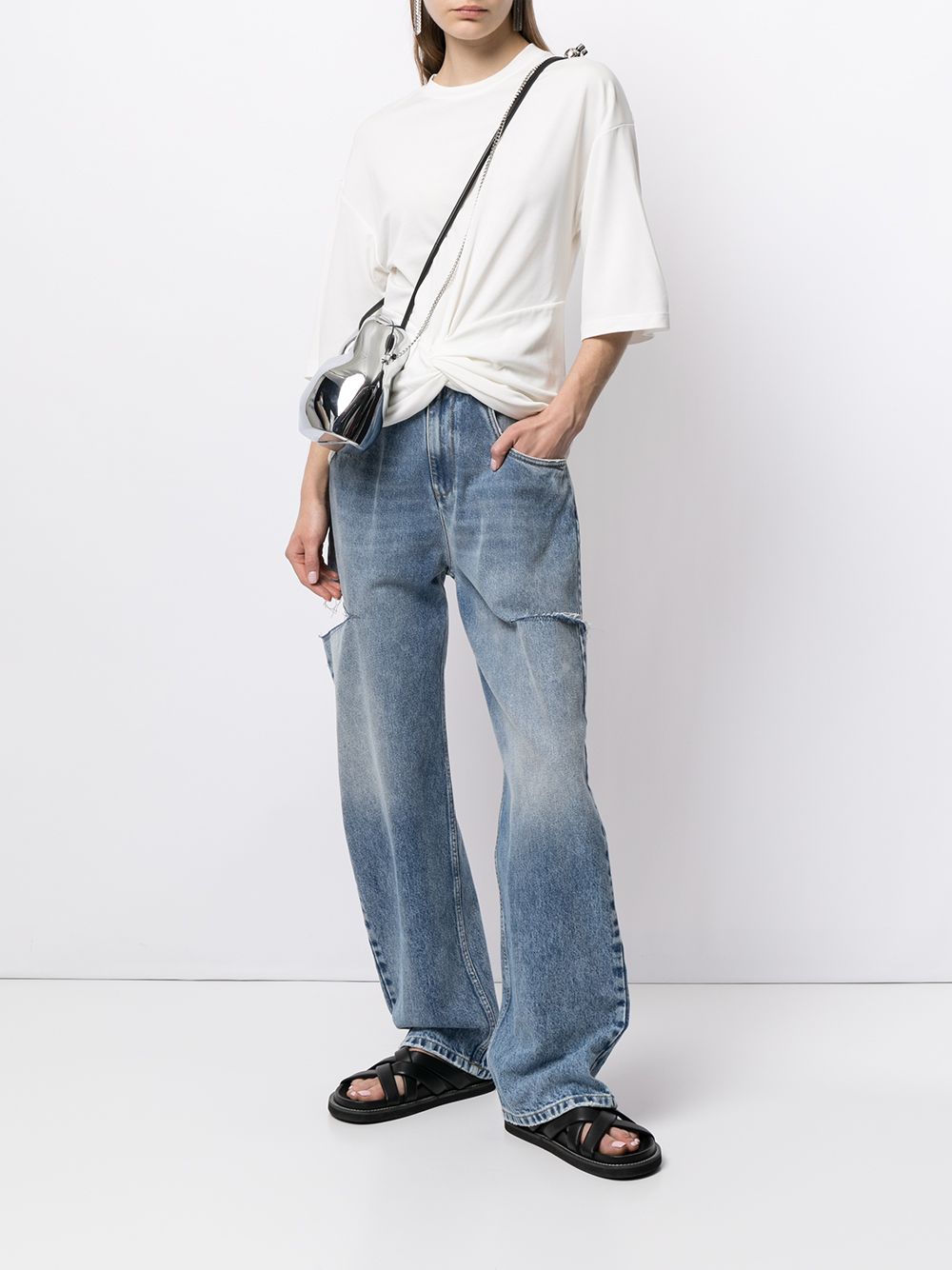 AMBUSH AMBUSH Gathered Crew-Neck T-Shirt