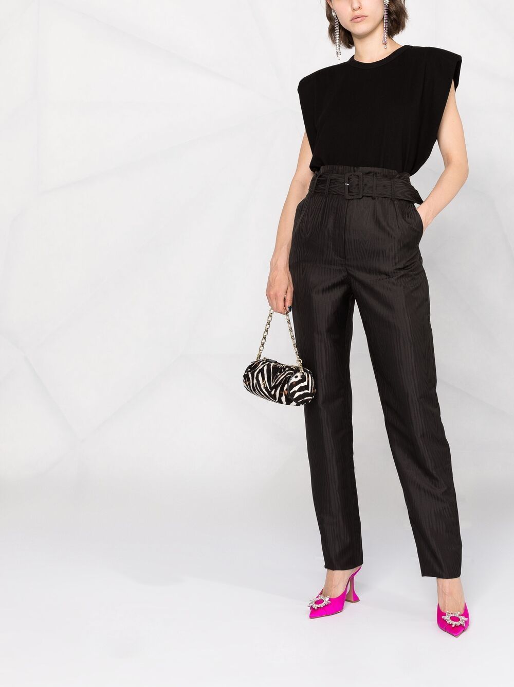 ROTATE BY BIRGER CHRISTENSEN High-Waist Belted Trousers