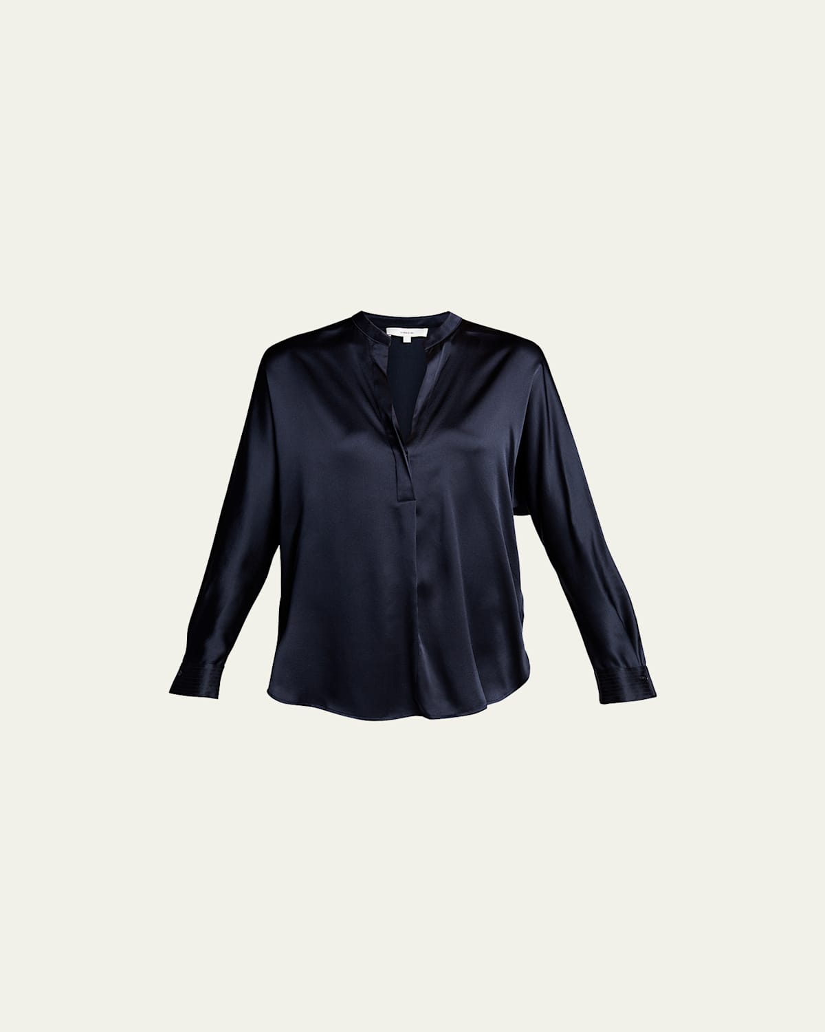 Vince Band Collar Blouse - Coastal Blue | Editorialist